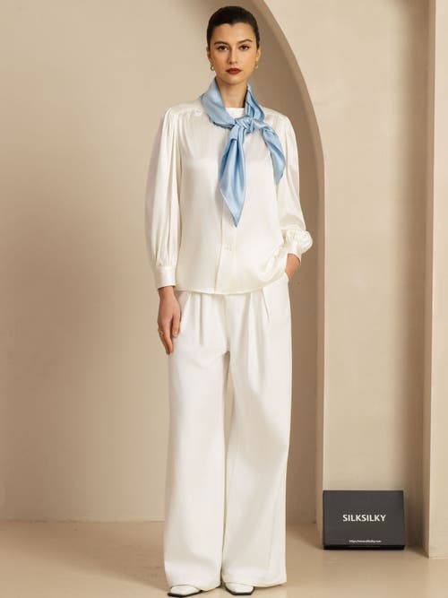 SILKSILKY pure silk classic elegant square scarf