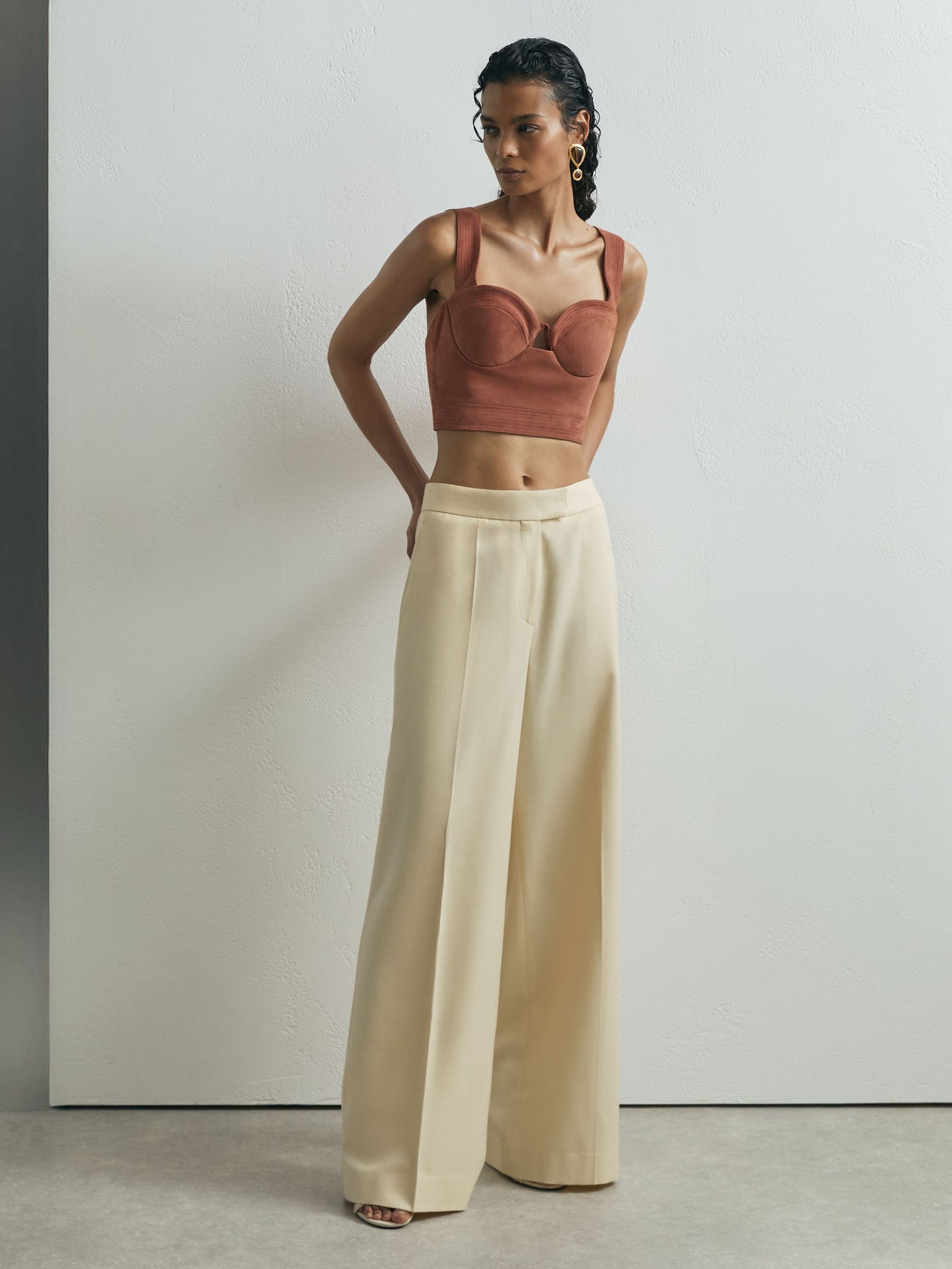 ATELIER Suede Bustier Top