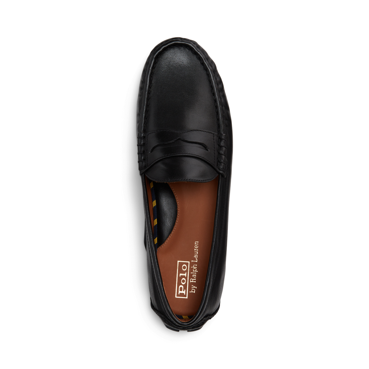 Polo by Ralph Lauren Black Reynold Full-Grain Driver Leather Penny Loafers Mens Polo Ralph Lauren Alston Penny Shoes In Black | Soletrader main image 3