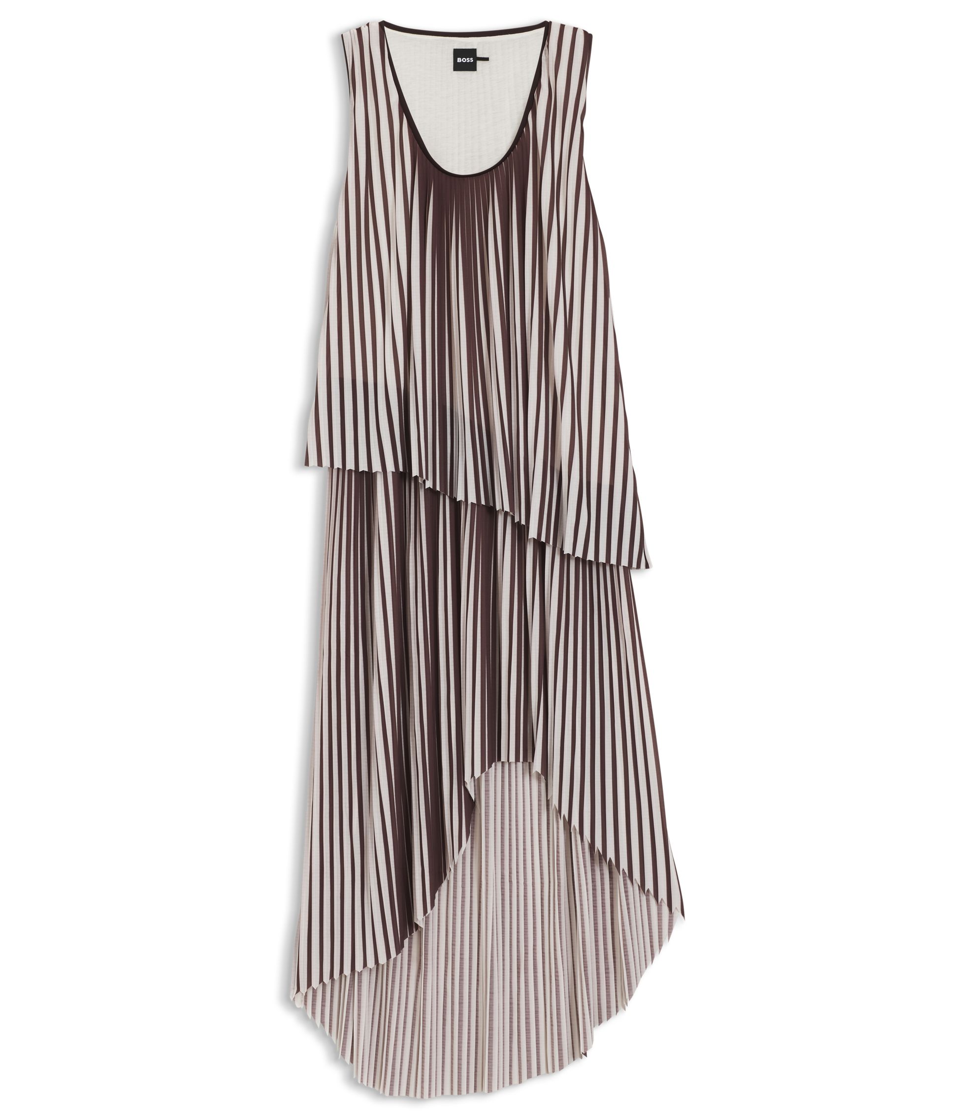 BOSS A-Line Dress with Plissé Pleats
