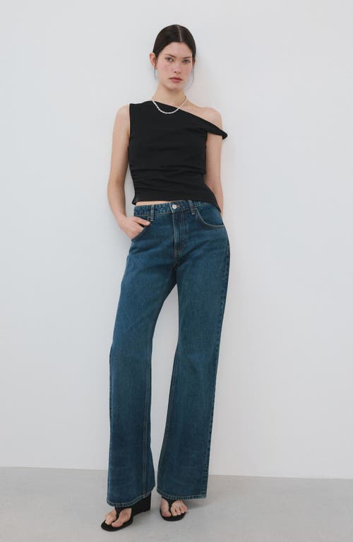 MANGO Asymmetric Ruched Top