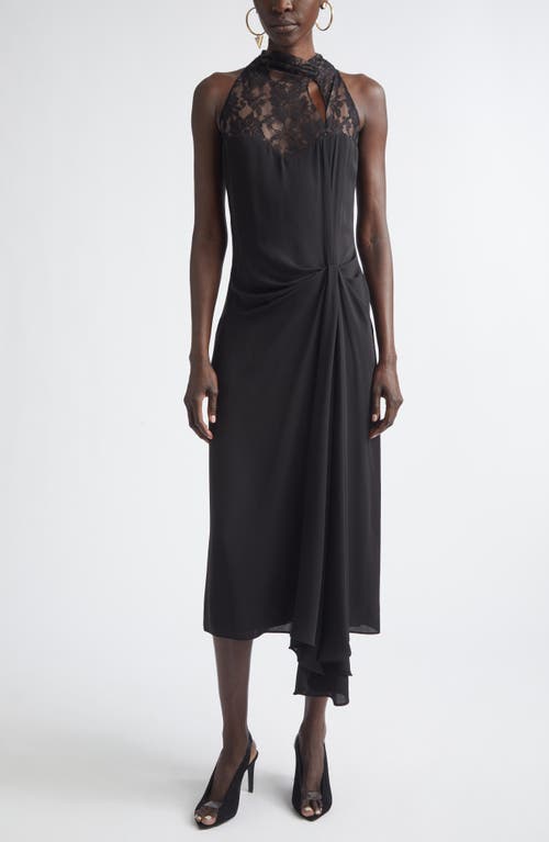 VALENTINO Lace Yoke Silk Gown