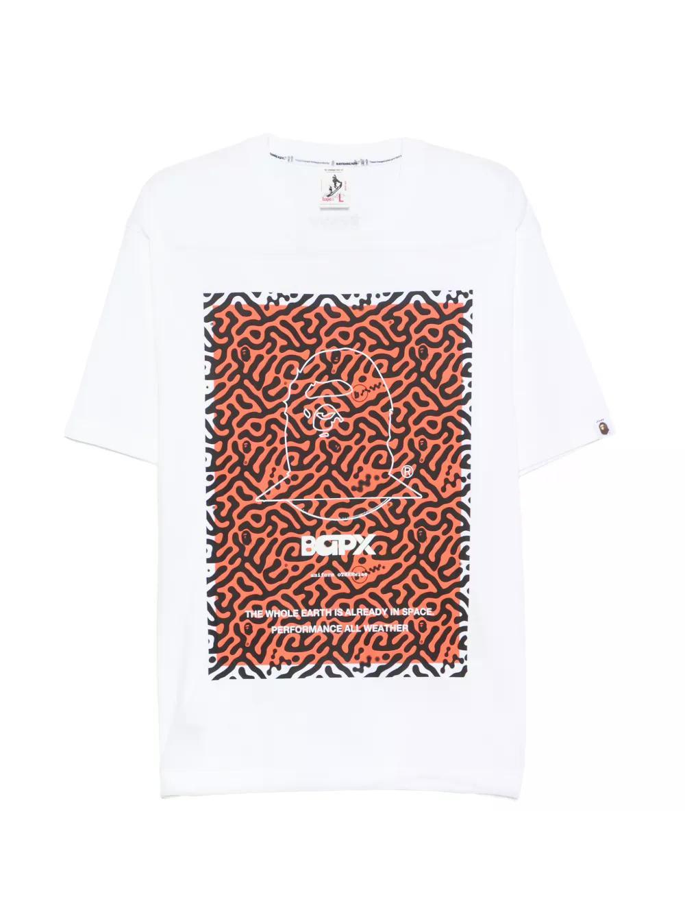 A BATHING APE graphic-print drawstring t-shirt