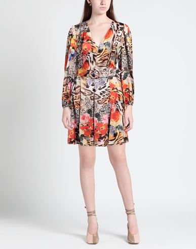 MARCIANO Mini Flared Floral-Leopard Print Dress