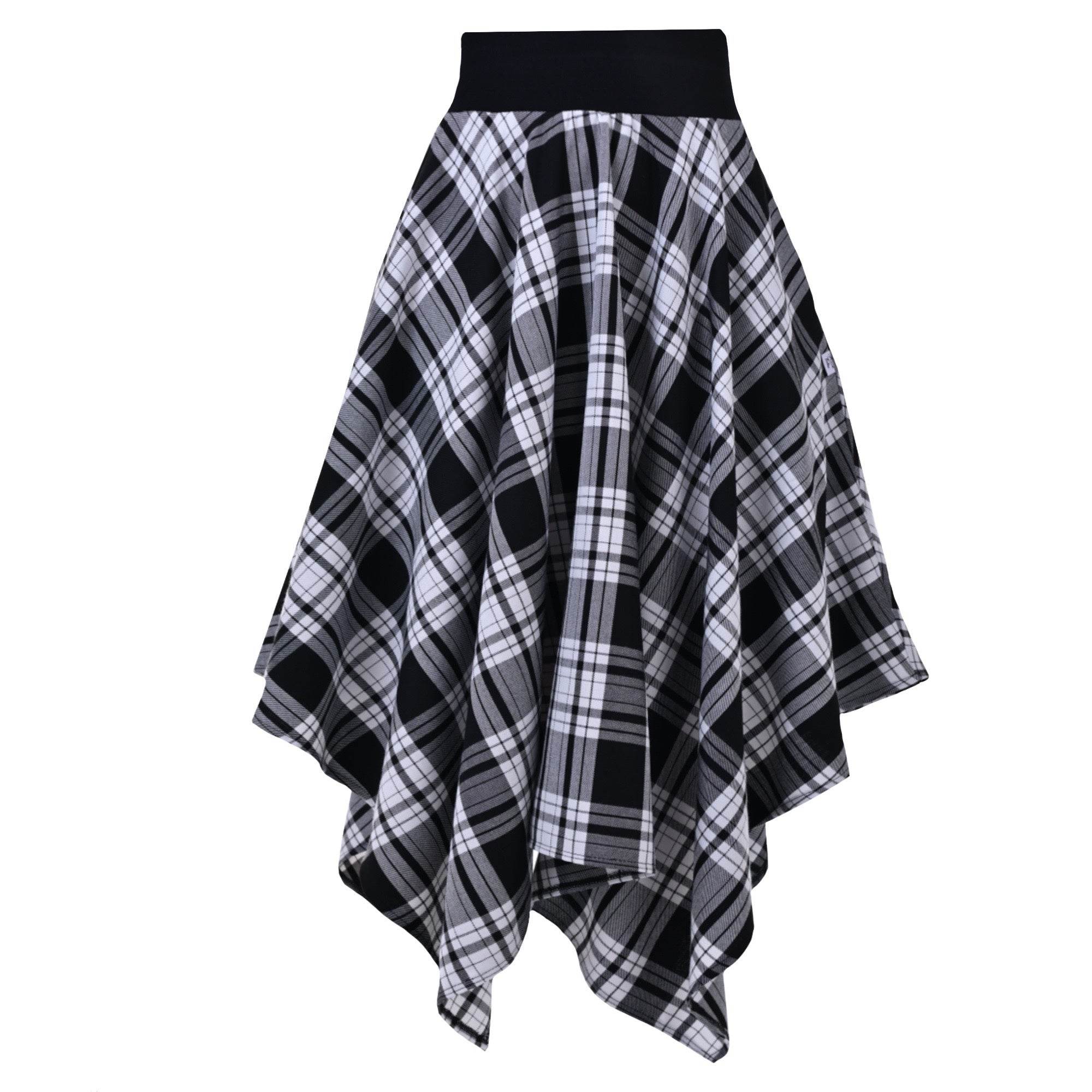Frock Tales Morven Tartan Check Hanky Skirt - Black | Editorialist Frock Tales Morven Tartan Check Hanky Skirt - Black | Editorialist