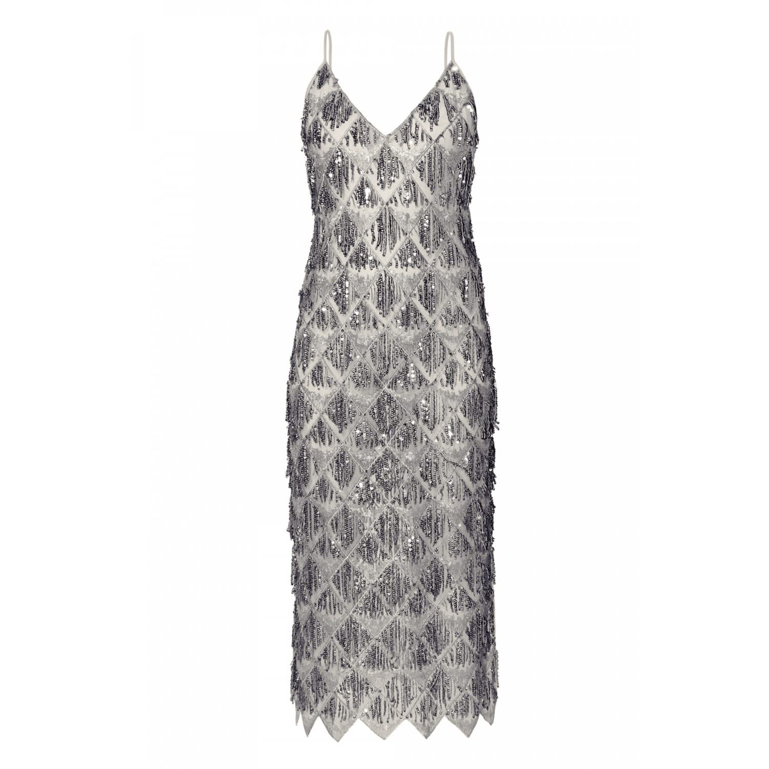 ERDEM Erdem Lace-Trimmed Sequined Midi Dress