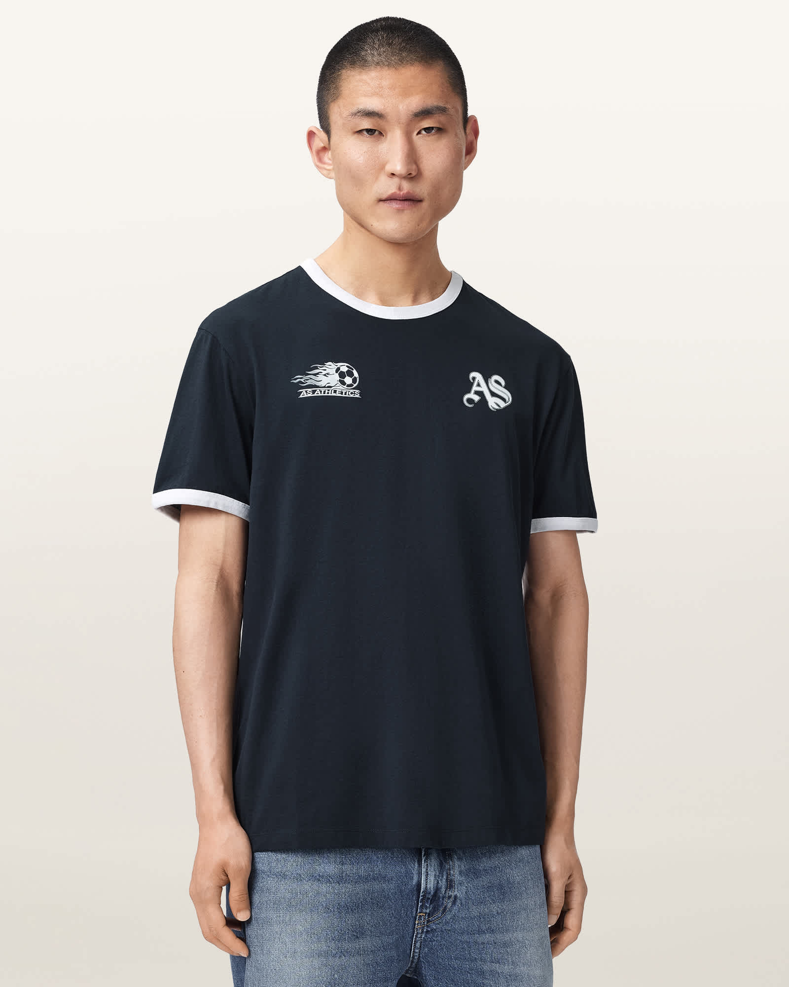 ALLSAINTS bleus short sleeve crew neck t-shirt