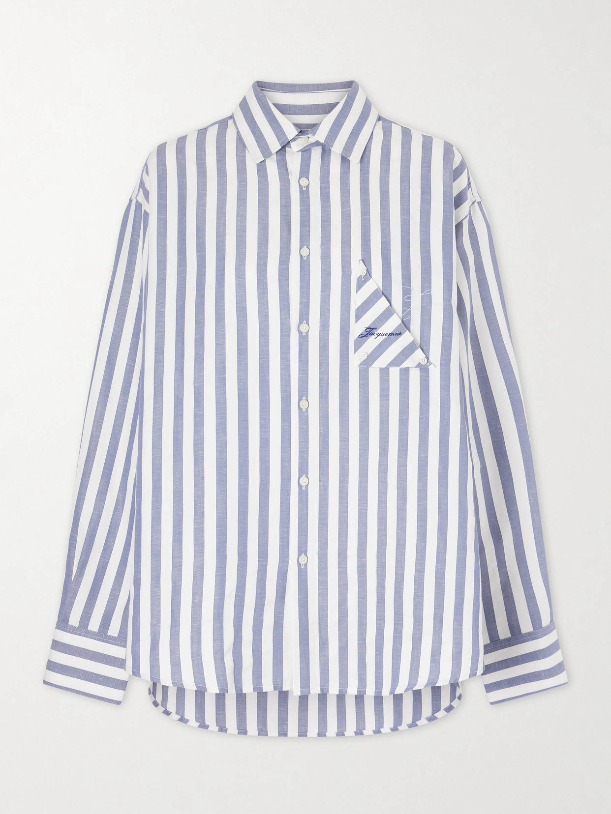 JACQUEMUS Le Marin High-Rise Cotton-Poplin Wide-Leg Shorts