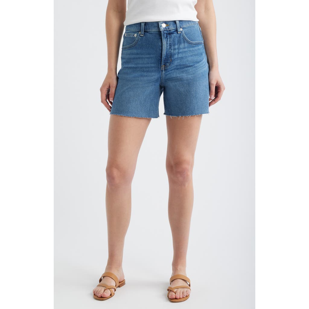 SPANX High-Waisted Denim Cutoff Shorts