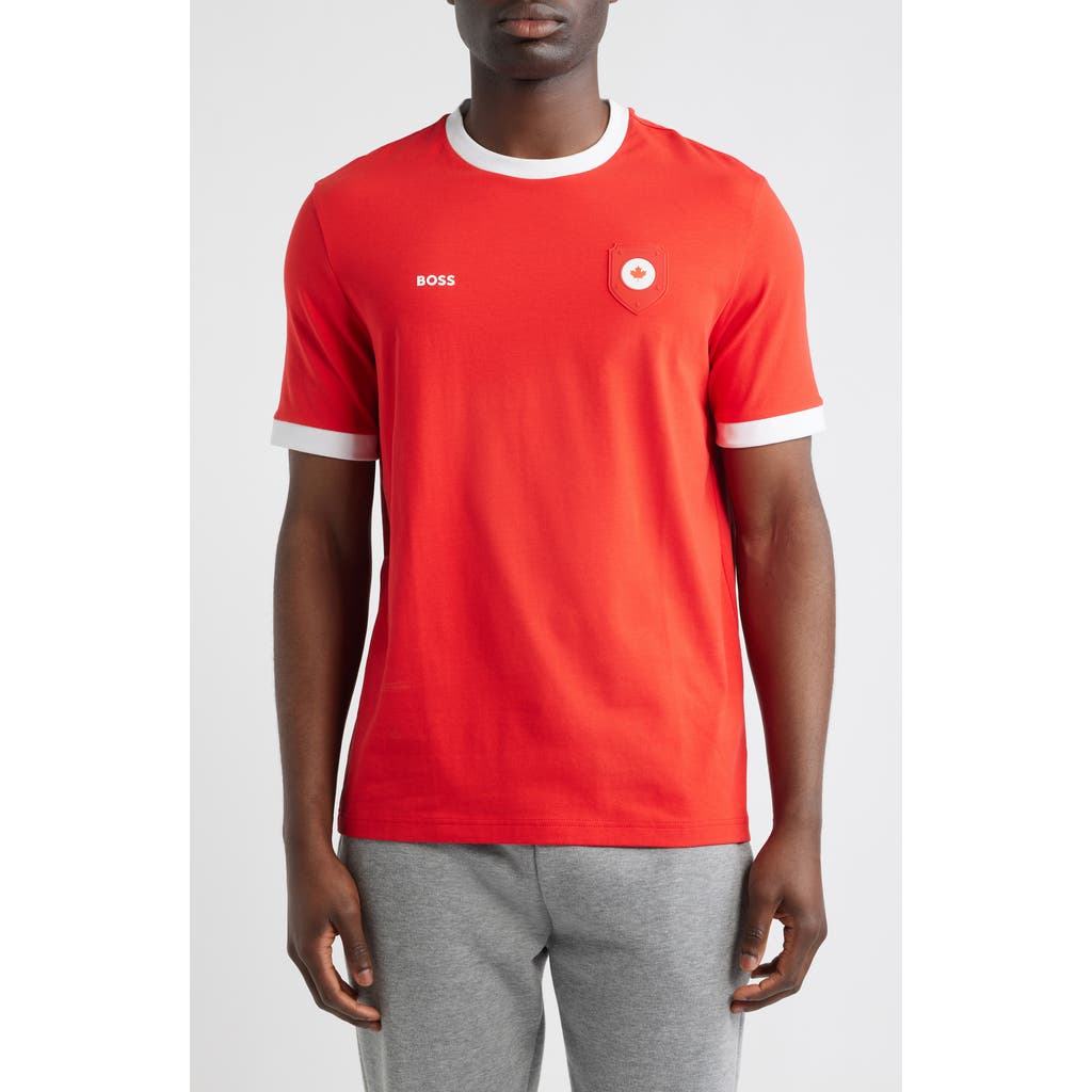 BOSS lux stretch cotton graphic t-shirt