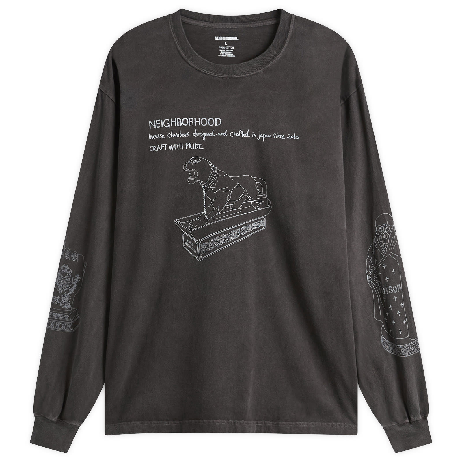 Neighborhood Long Sleeve Ls-7 T-Shirt In Black - 49% Off