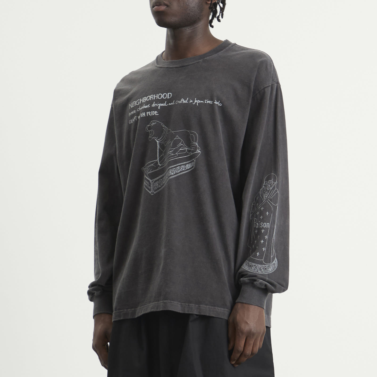 Neighborhood Long Sleeve Ls-7 T-Shirt In Black - 49% Off