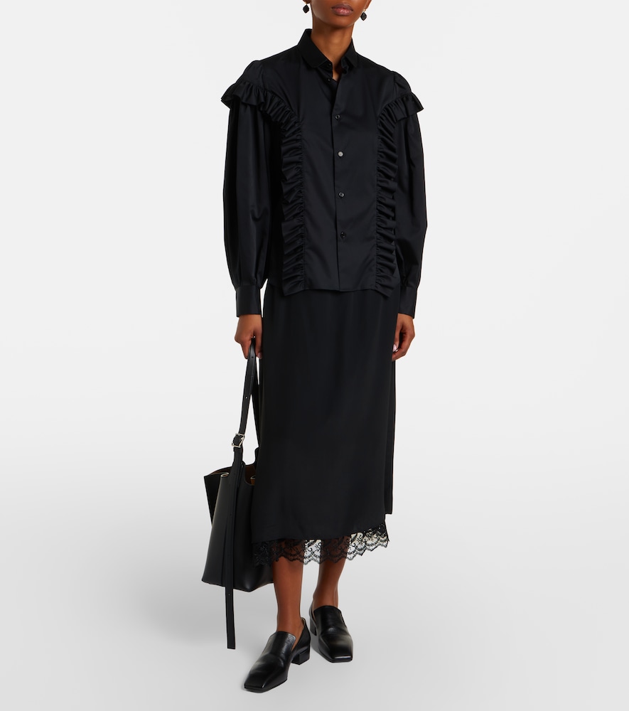 NOIR KEI NINOMIYA Noir Kei Ninomiya Ruffled Cotton Shirt