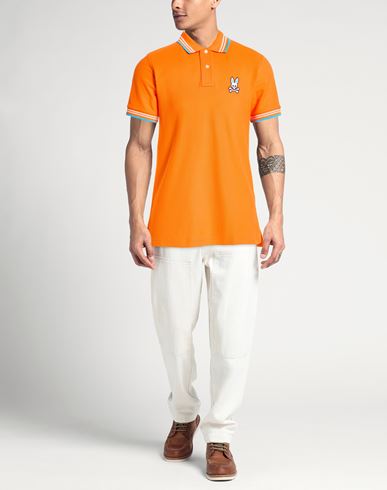 PSYCHO BUNNY man polo shirt blue size 38 pima cotton