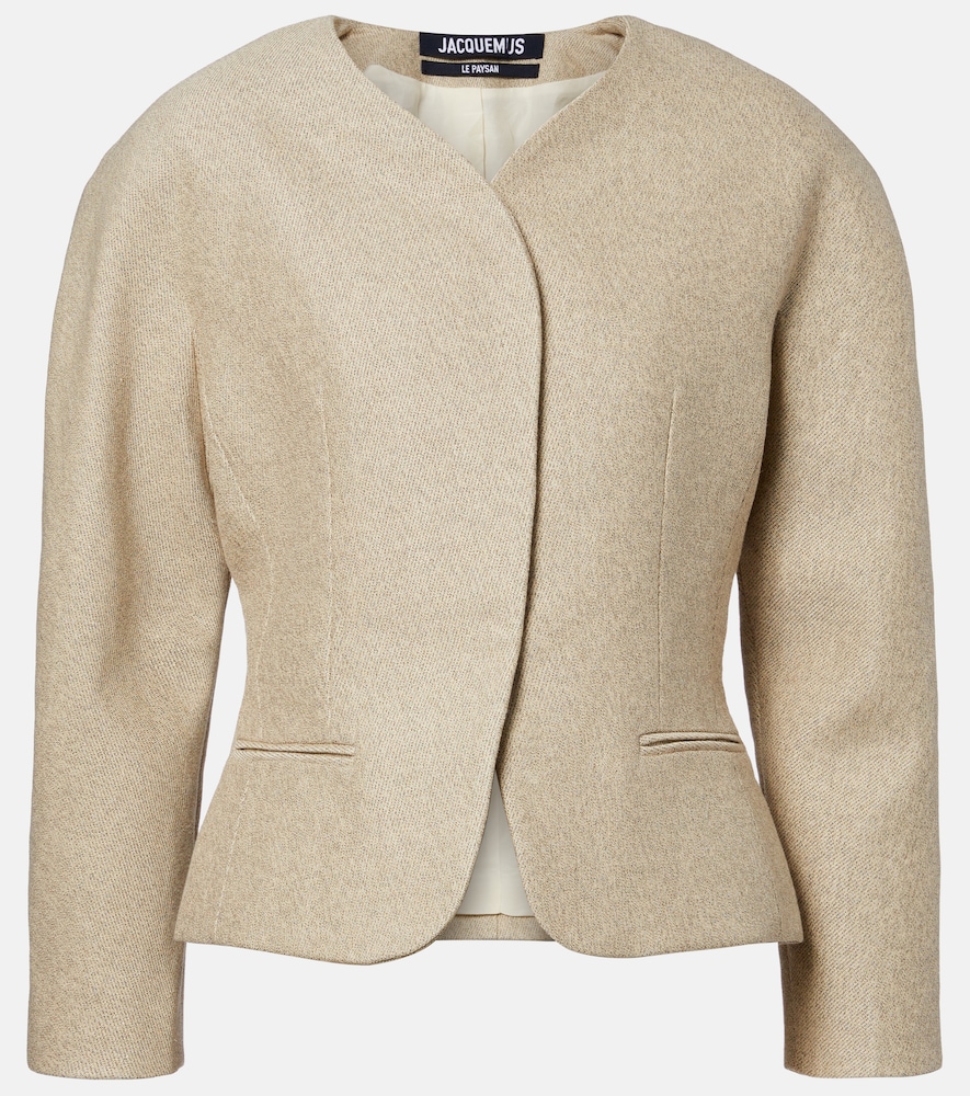 JACQUEMUS Jacquemus Ovalo Cotton and Linen Jacket