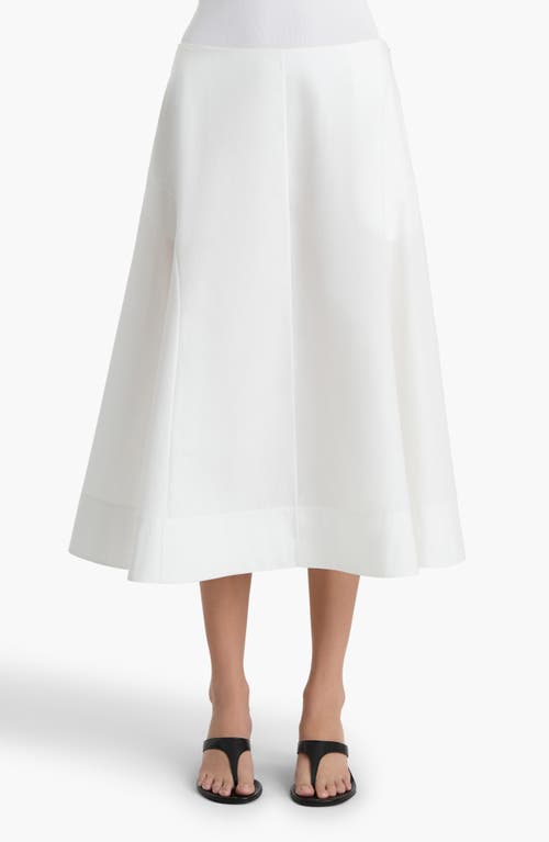 KHAITE Khaite A-Line Cotton Midi Skirt