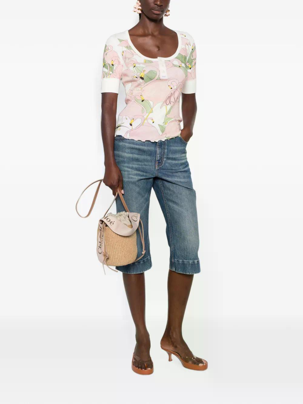 CHLOÉ Chloé Flamingo Print T-Shirt