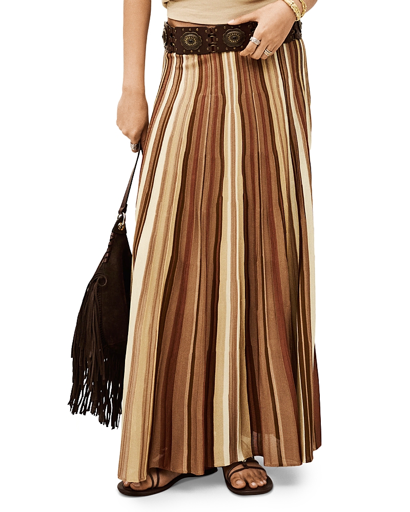 BA&SH Ba & sh "Jupe Rima" Striped Maxi Skirt