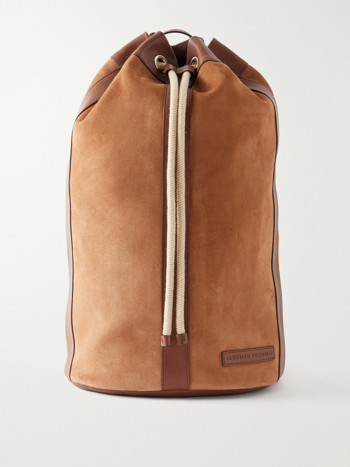 BRUNELLO CUCINELLI Brunello Cucinelli Suede Backpack with Leather Trim