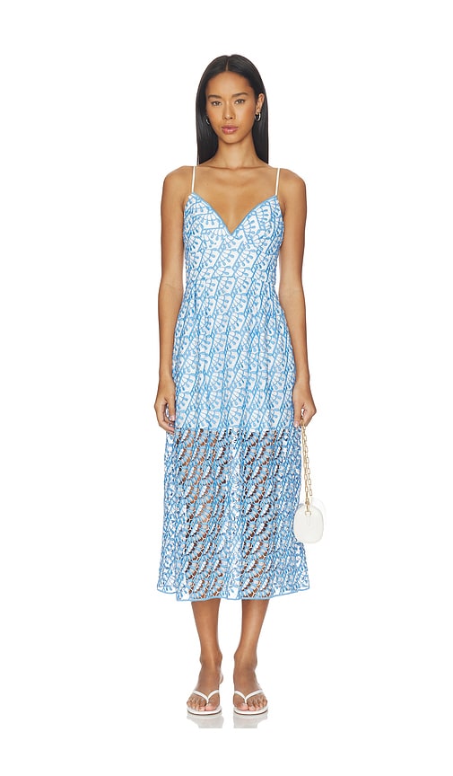 MILLY MILLY Hazel Embroidered Midi Dress