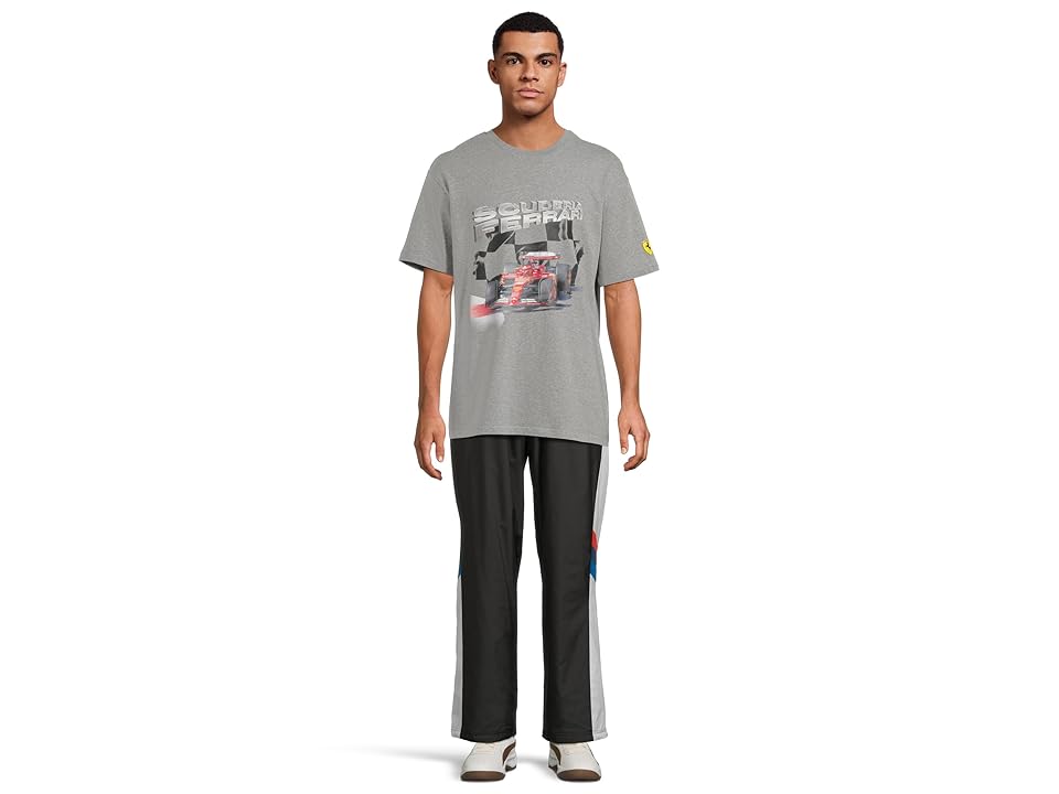 PUMA scuderia ferrari graphic t-shirt men's clothing medium grey heather 2ah25