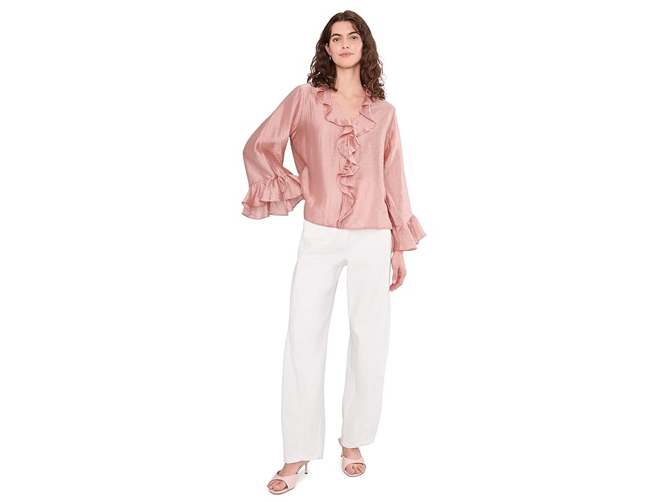 VINCE CAMUTO Vince Camuto Ruffle Sleeve V-Neck Blouse