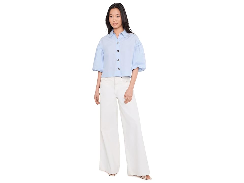 VINCE CAMUTO Vince Camuto Puff Sleeve Cotton Button-Up Shirt