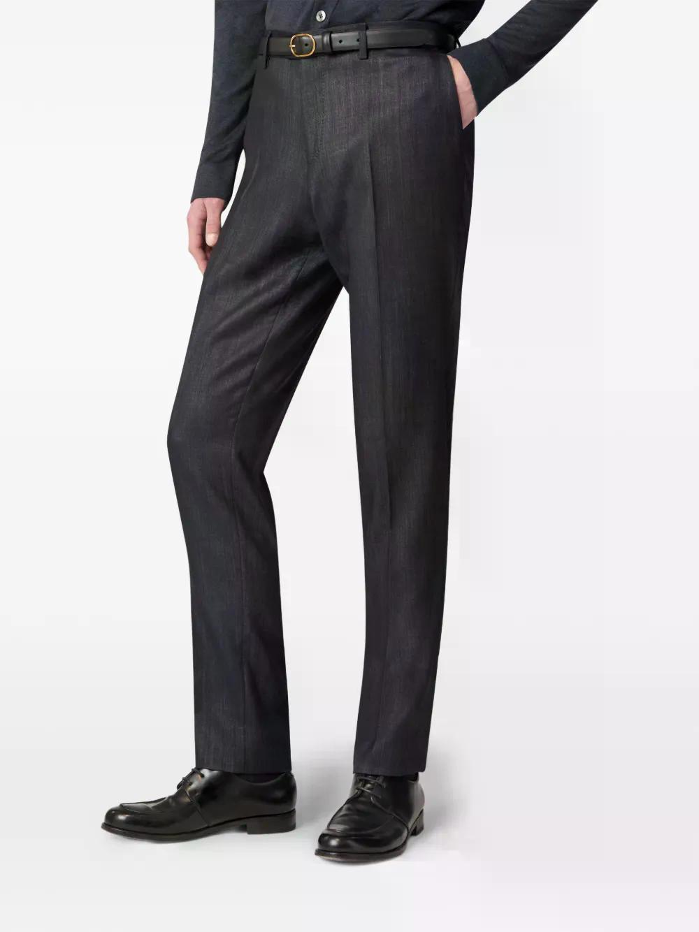 LARDINI Lardini Flat-Front Tailored Trousers