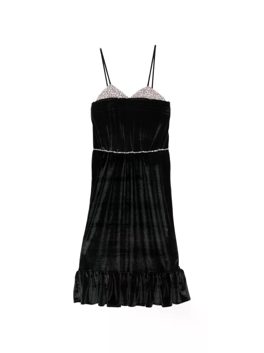 DUNESI DUNES Lolita Crystal-Embellished Midi Dress