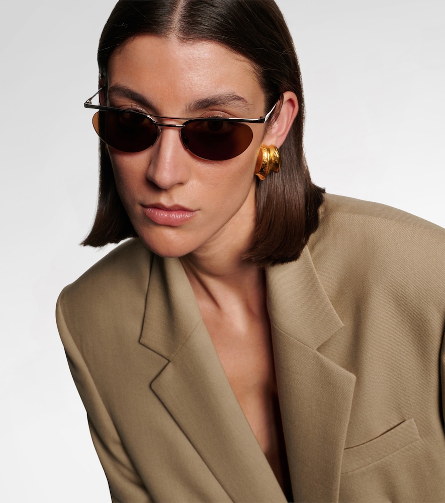 SAINT LAURENT Saint Laurent SL Logo Oval Sunglasses