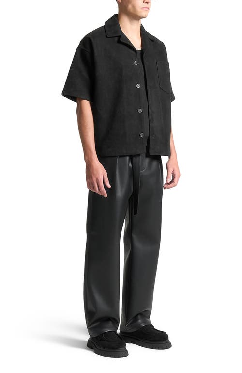 MANIÈRE DE VOIR luc boxy suede shirt