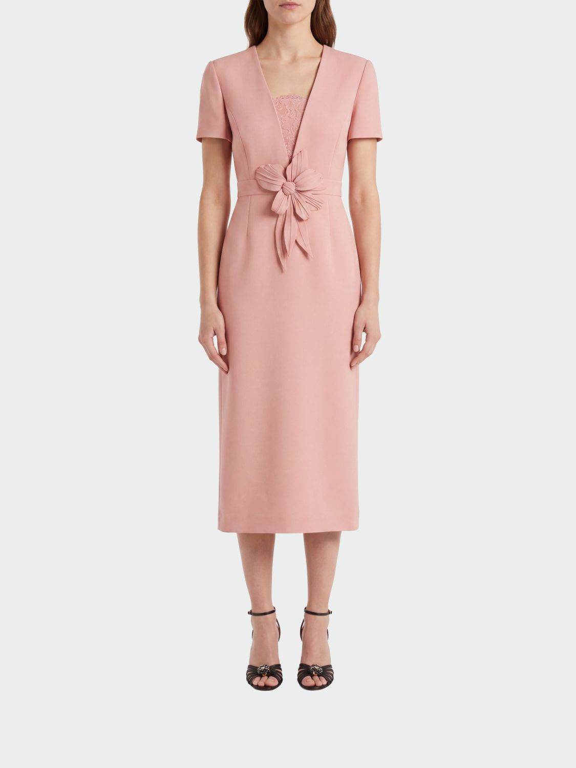 VALENTINO Valentino Garavani Short Sleeve Midi Dress