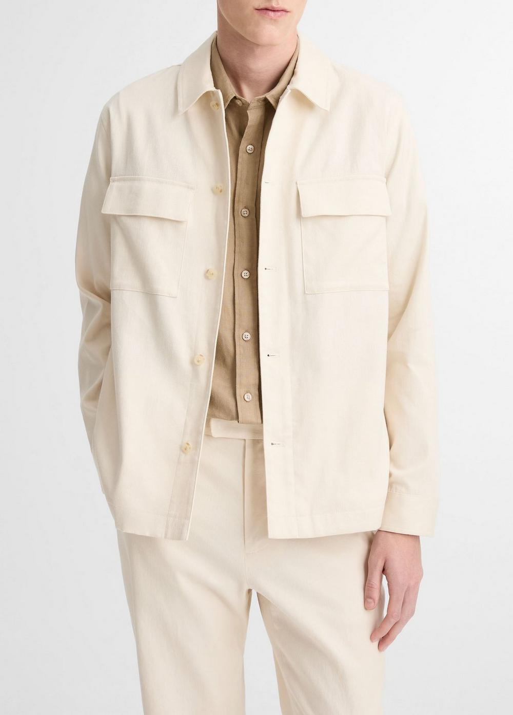 VINCE Vince Italian Linen-Cotton Chore Coat