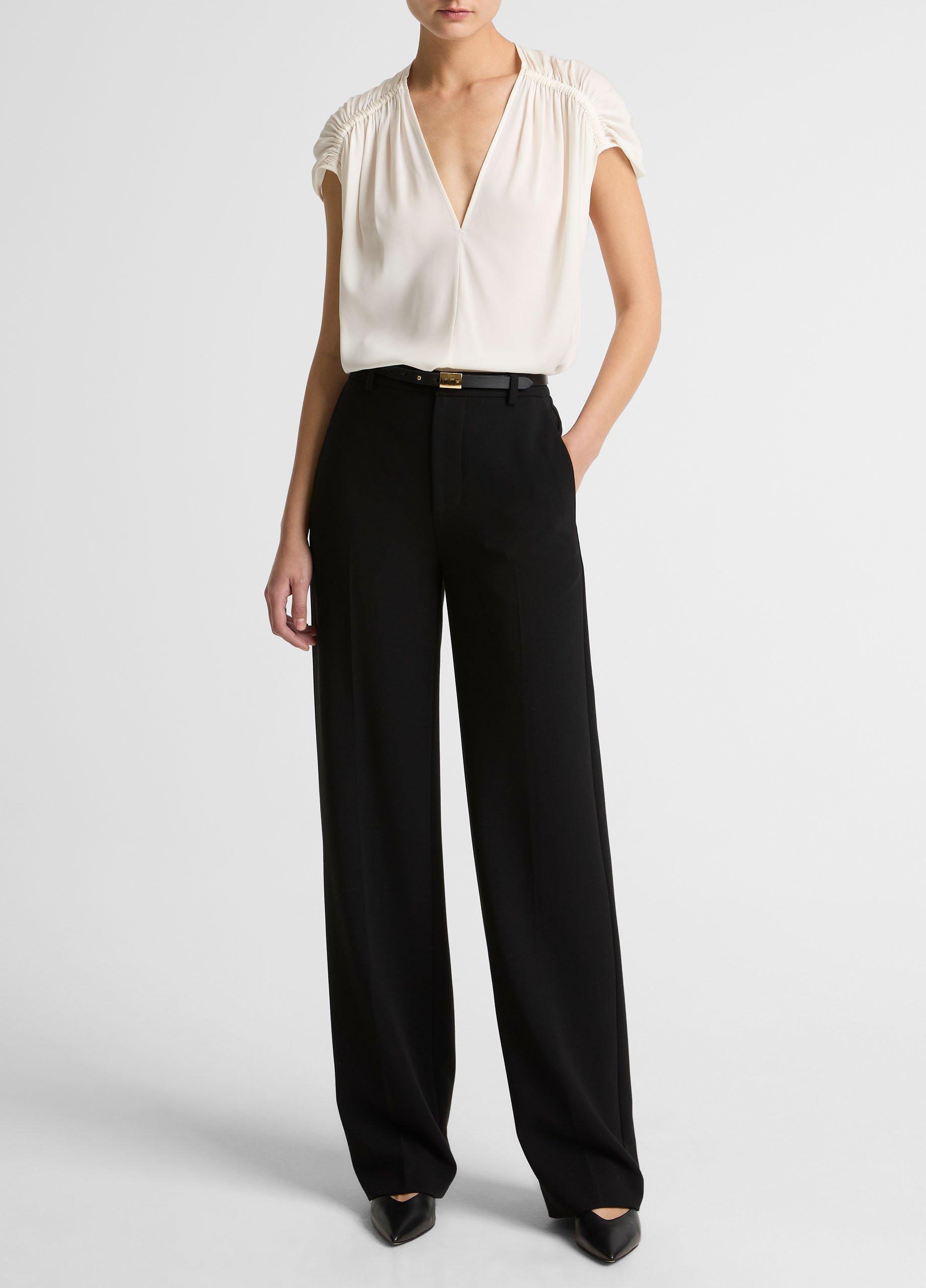 VINCE Vince Elsa High-Rise Crepe Straight-Leg Trouser
