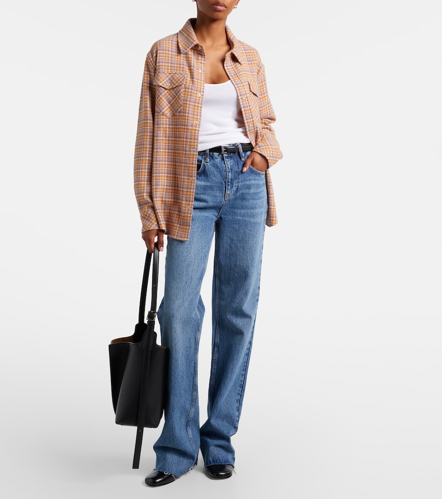 GOD'S TRUE CASHMERE God's True Cashmere Midnight Rose Plaid Shirt