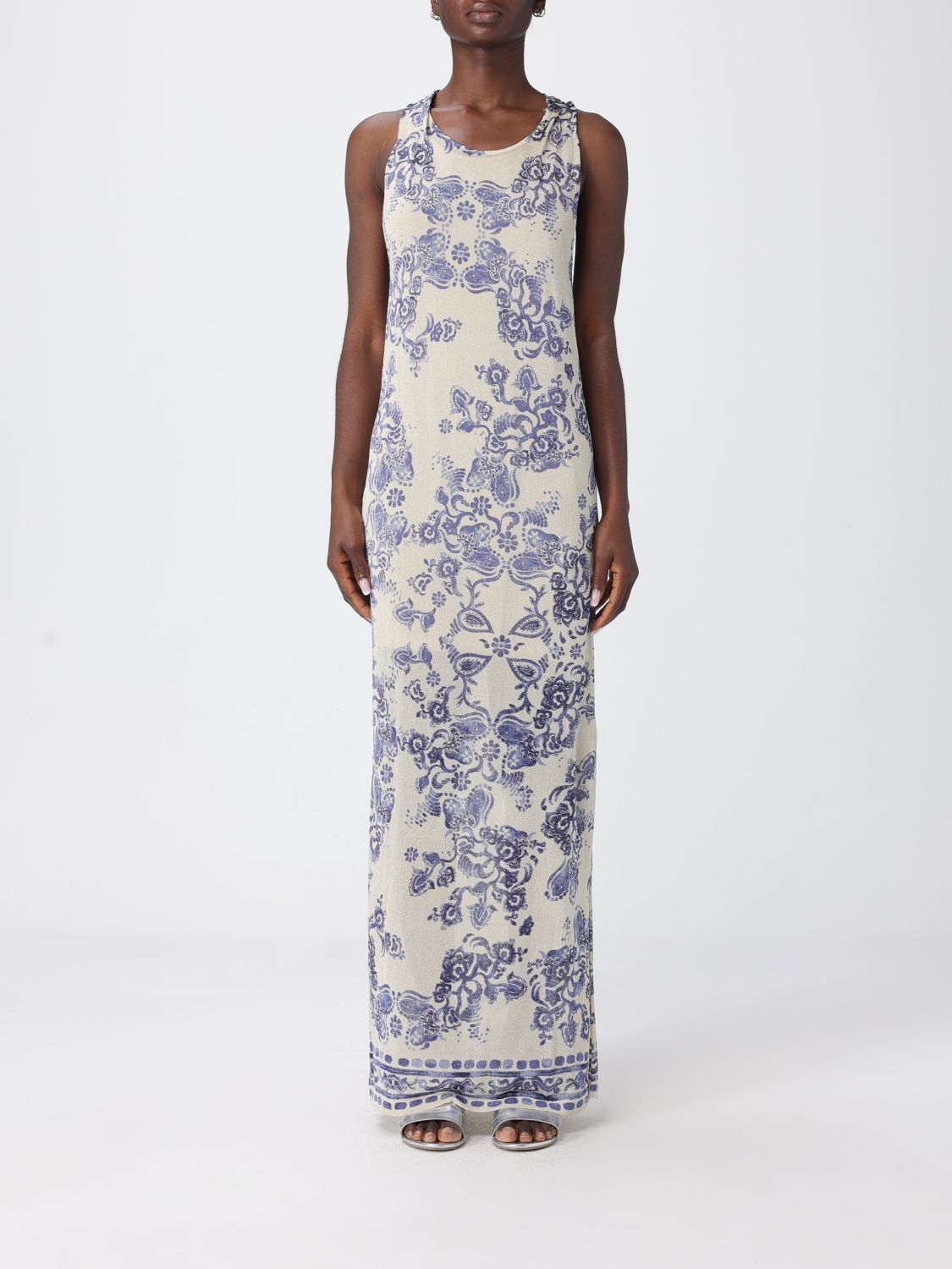 LIU JO viscose long dress with floral print