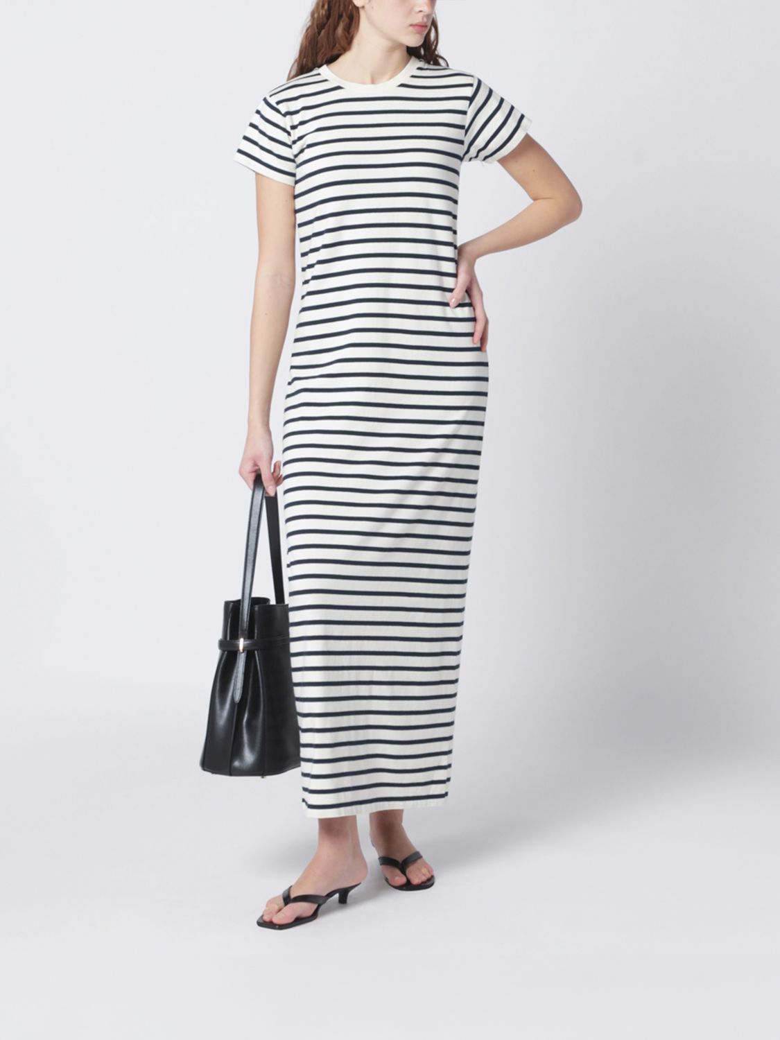 ANINE BING Anine Bing Striped Cotton Midi Dress