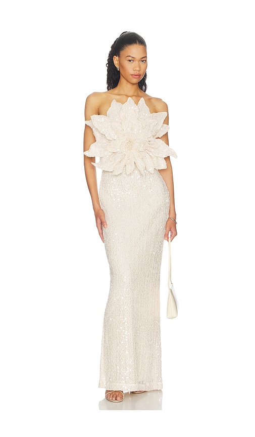PATBO PatBO Crochet Flower Sequined Maxi Dress