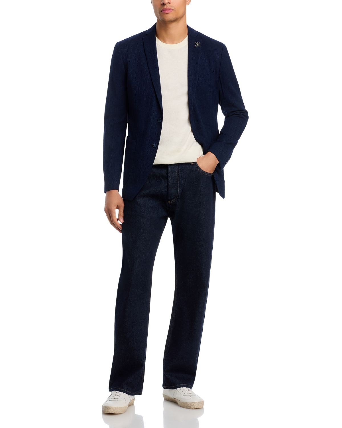 JOHN VARVATOS John Varvatos Star Usa Slim Fit Varick Herringbone Jersey Sport Coat