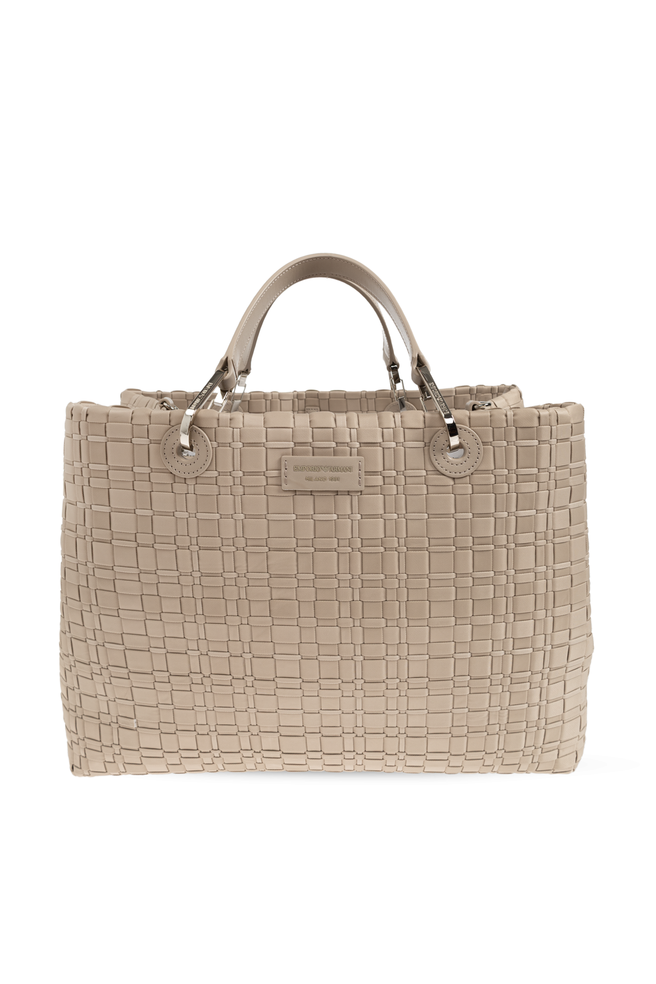 EMPORIO ARMANI Emporio Armani Woven Logo Patch Tote Bag