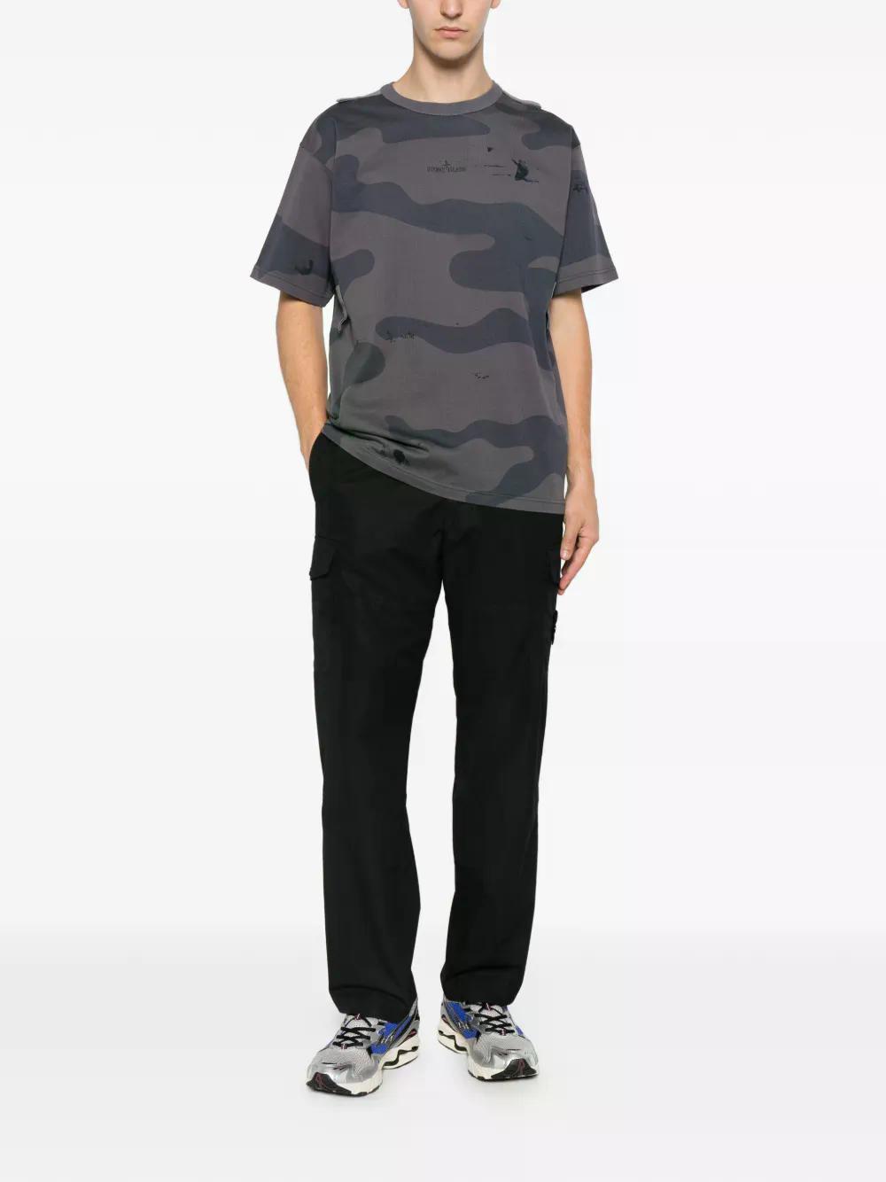 STONE ISLAND 2100016 structured mercerised jersey t-shirt