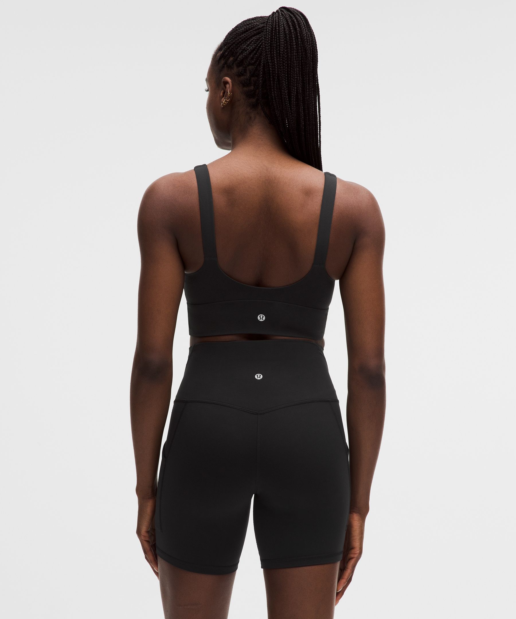 Alo Yoga Airlift Ribbed Jump Start V-Neck Bra - Black | Editorialist
