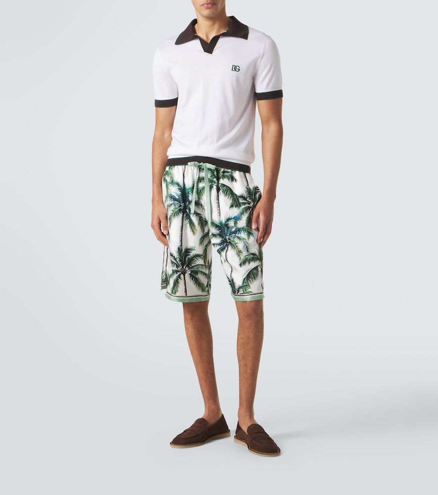DOLCE & GABBANA dg wool and silk polo shirt
