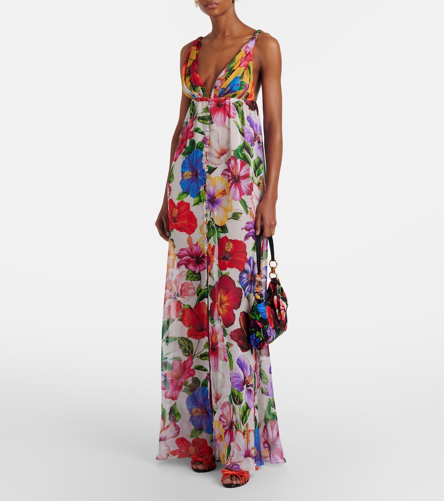 DOLCE & GABBANA Dolce&Gabbana Small Floral Satin Shoulder Bag