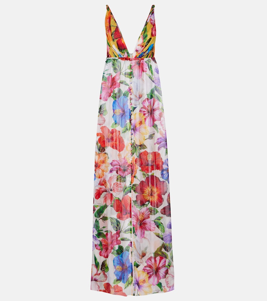 DOLCE & GABBANA Dolce&Gabbana Small Floral Satin Shoulder Bag