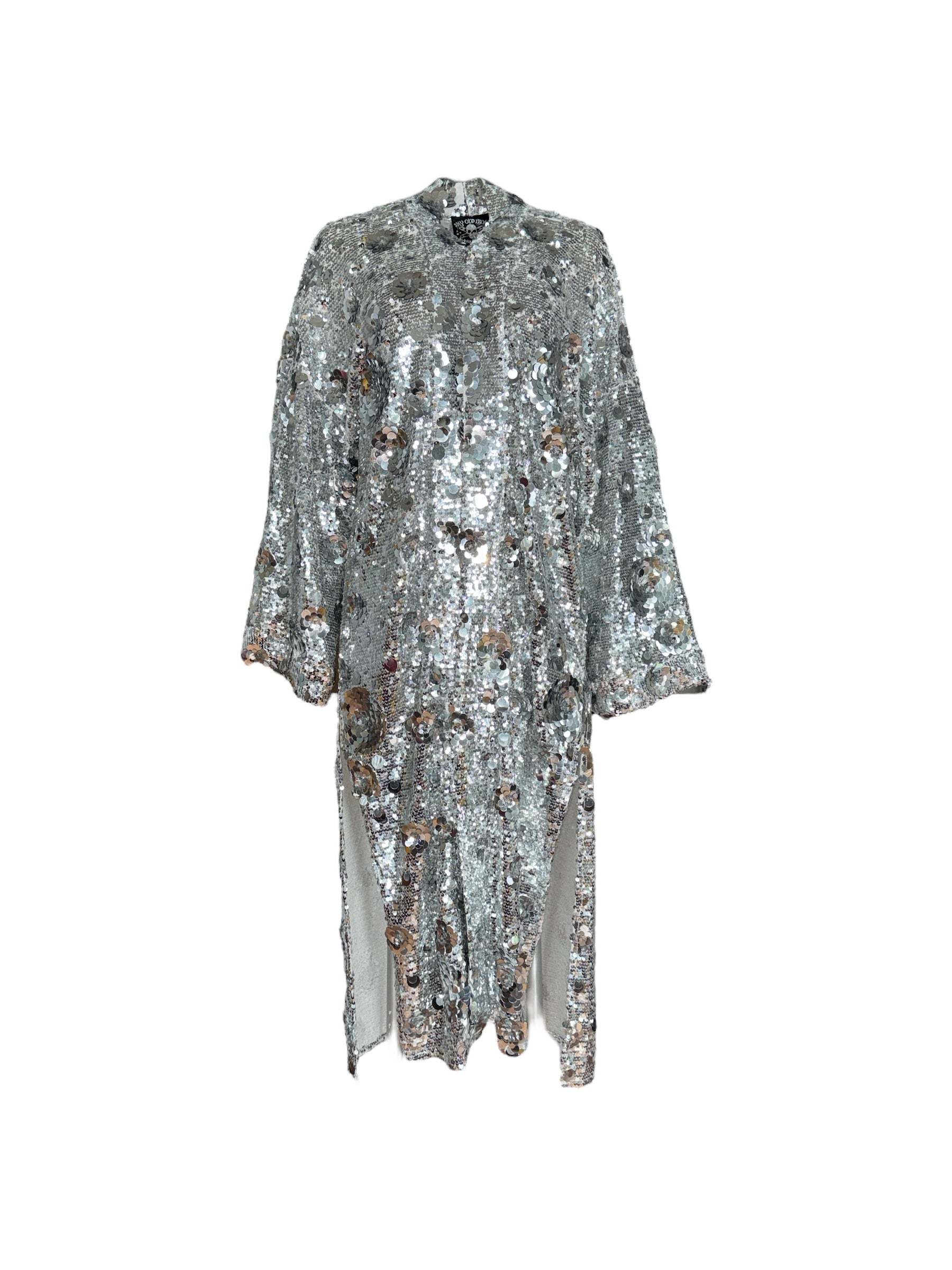 GIORGIO ARMANI Long Tulle Jacket with Embroidery