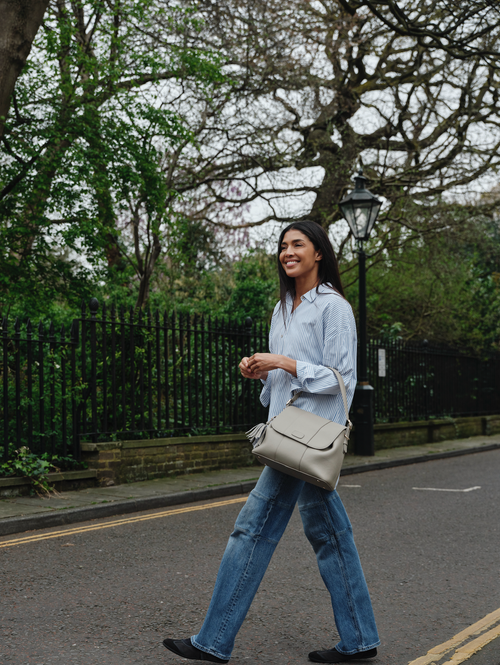 POM POM LONDON Pom Pom London Strand Leather Shoulder Bag