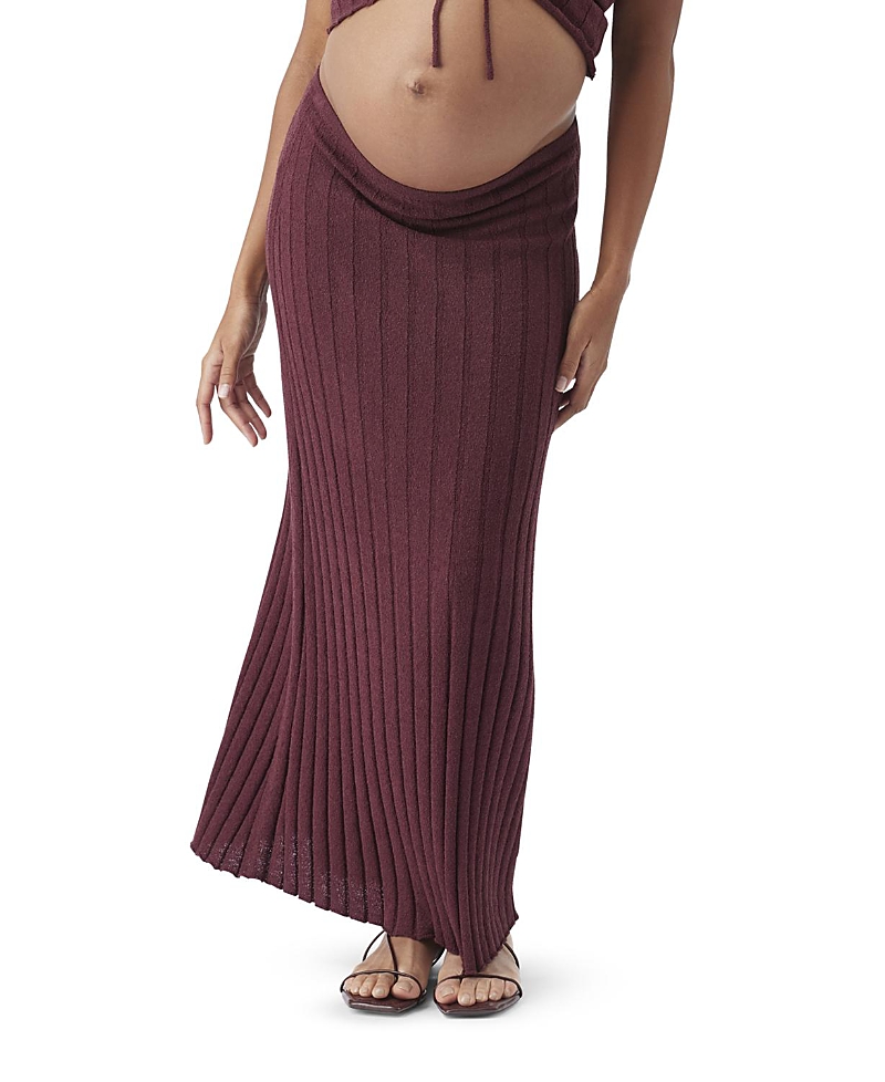 RIPE MATERNITY Ripe Maternity Rib Knit Maxi Skirt
