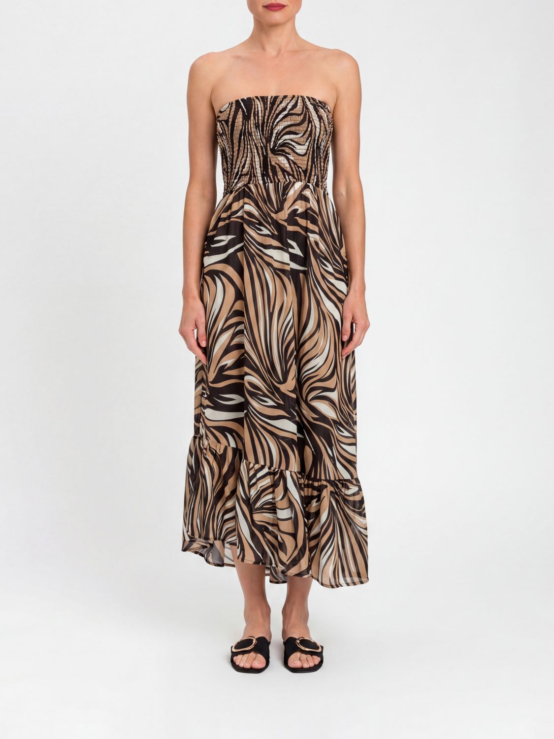TWINSET Twinset U&b Printed Viscose Midi Dress