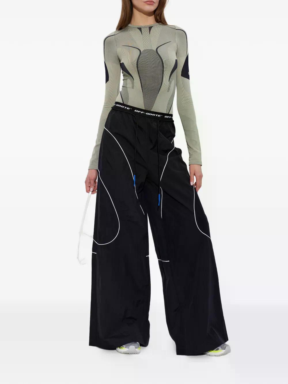 OFF-WHITE Off-White Graphic Print Long Sleeve Bodysuit